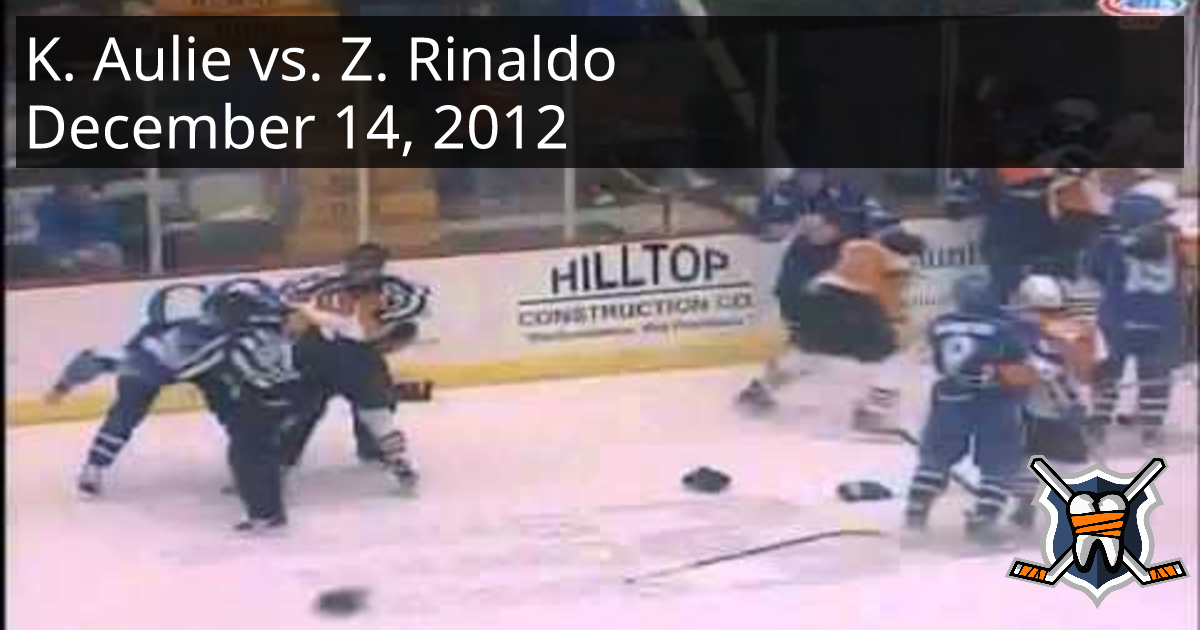 Keith Aulie vs. Zac Rinaldo, December 14, 2012 - Syracuse Crunch vs ...