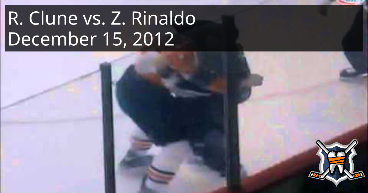 Richard Clune vs. Zac Rinaldo, December 15, 2012 - Manchester Monarchs ...