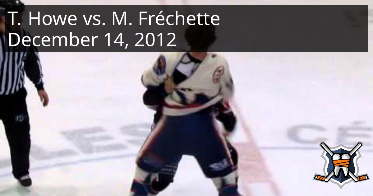 Tyler Howe vs. Manuel Fréchette, December 14, 2012 - Cornwall River ...