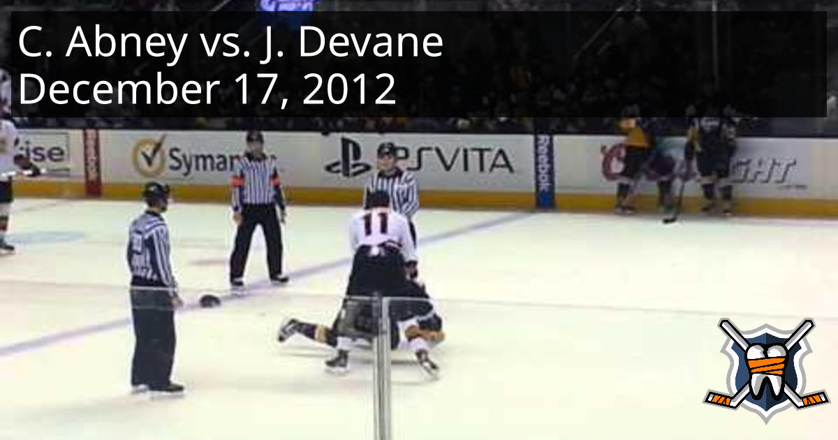Cameron Abney vs. Jamie Devane, December 17, 2012 - Stockton Thunder vs ...