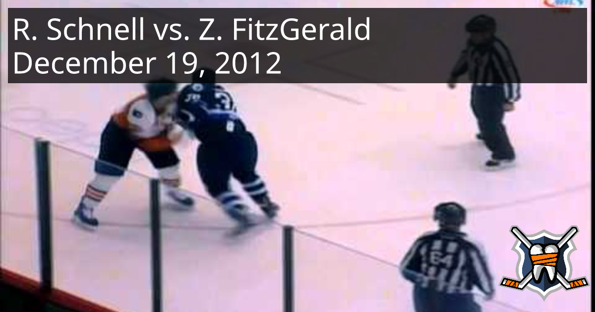 Ryan Schnell vs. Zack FitzGerald, December 19, 2012 - St. John's ...