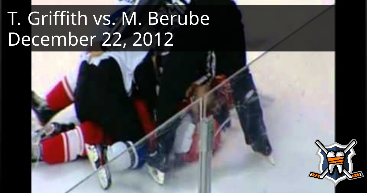 Todd Griffith vs. Mike Berube, December 22, 2012 - Wichita Thunder vs ...
