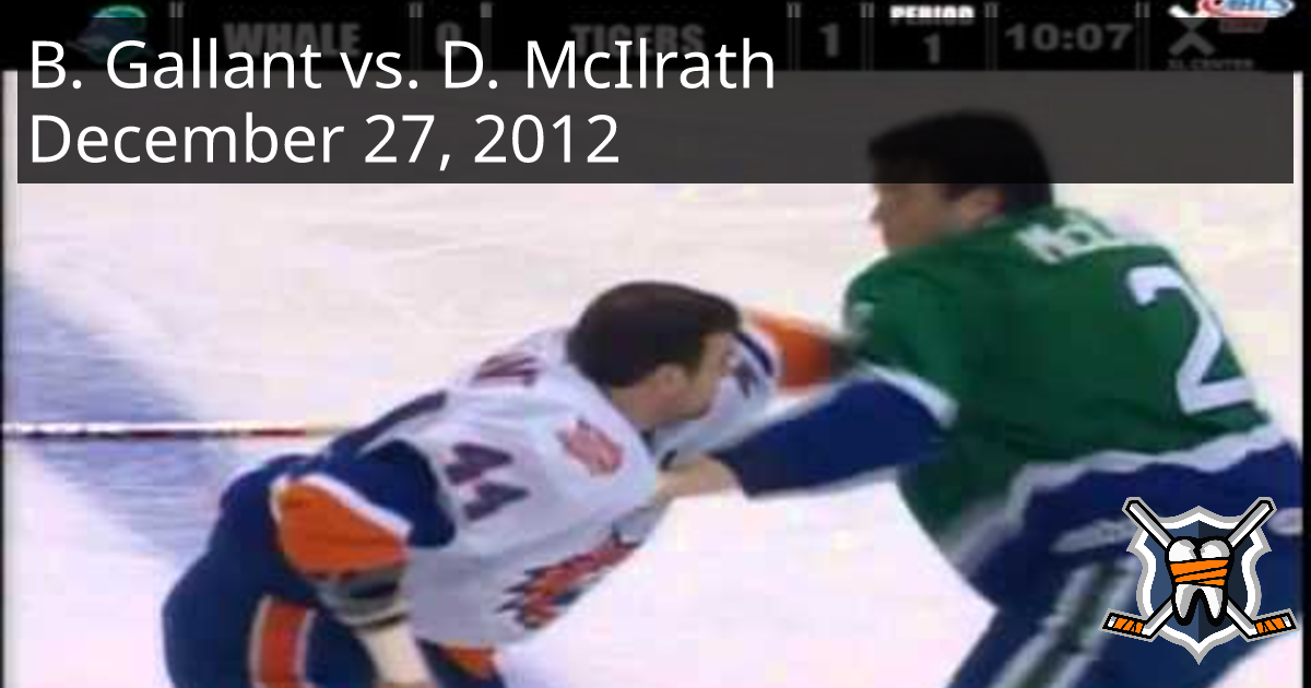 Brett Gallant vs. Dylan McIlrath, December 27, 2012 - Bridgeport Sound ...