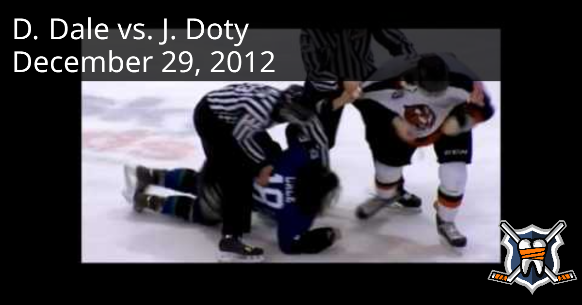 Daniel Dale vs. Jacob Doty, December 29, 2012 - Swift Current Broncos ...