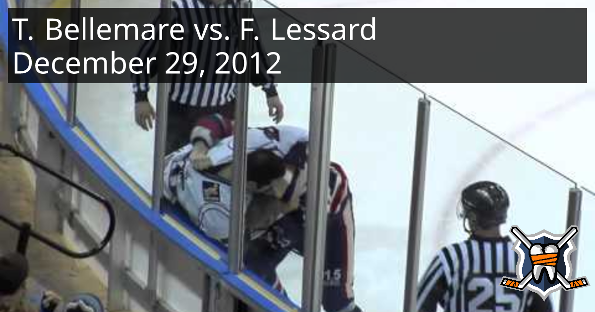 Thomas Bellemare vs. Francis Lessard, December 29, 2012 - Blizzard ...