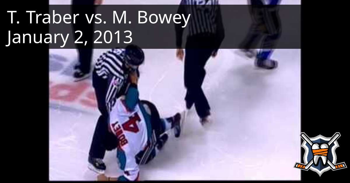 Tim Traber vs. Madison Bowey, January 2, 2013 - Victoria Royals vs ...