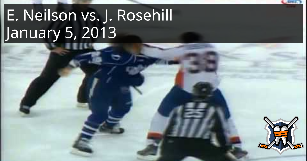 Eric Neilson vs. Jay Rosehill, January 5, 2013 - Syracuse Crunch vs ...