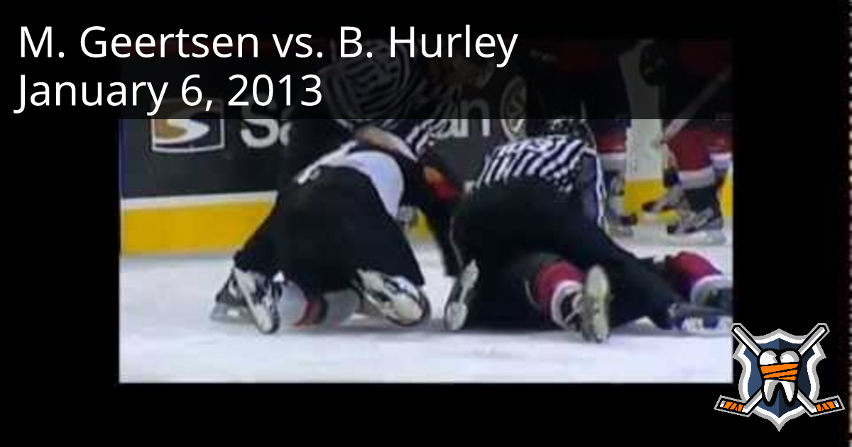 Mason Geertsen vs. Brendan Hurley, January 6, 2013 - Vancouver Giants ...