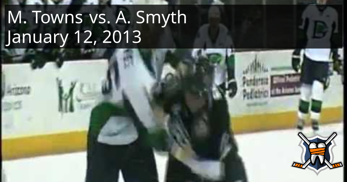 Mike Towns vs. Adam Smyth, January 12, 2013 - Denver Cutthroats vs ...