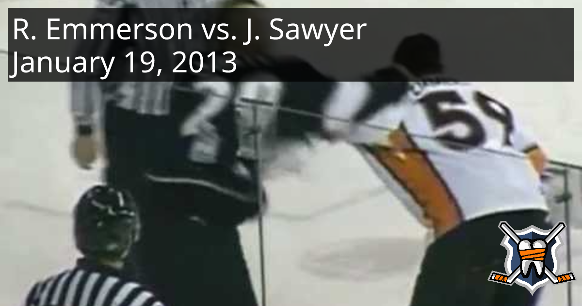 Riley Emmerson vs. Justin Sawyer, January 19, 2013 - Missouri Mavericks ...