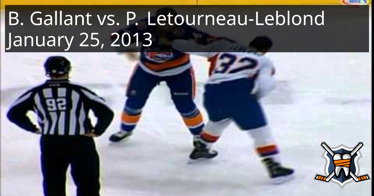 Brett Gallant vs. Pierre-Luc Letourneau-Leblond, January 25, 2013 ...