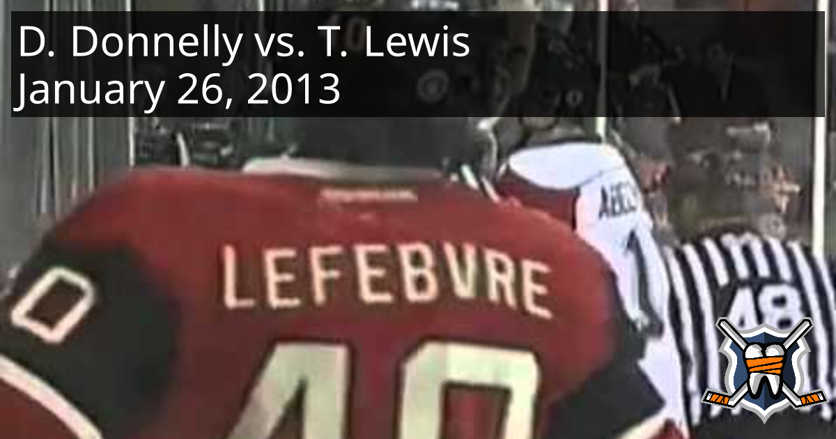 Dillon Donnelly vs. Trey Lewis, January 26, 2013 - Québec Remparts vs. Halifax Mooseheads ...