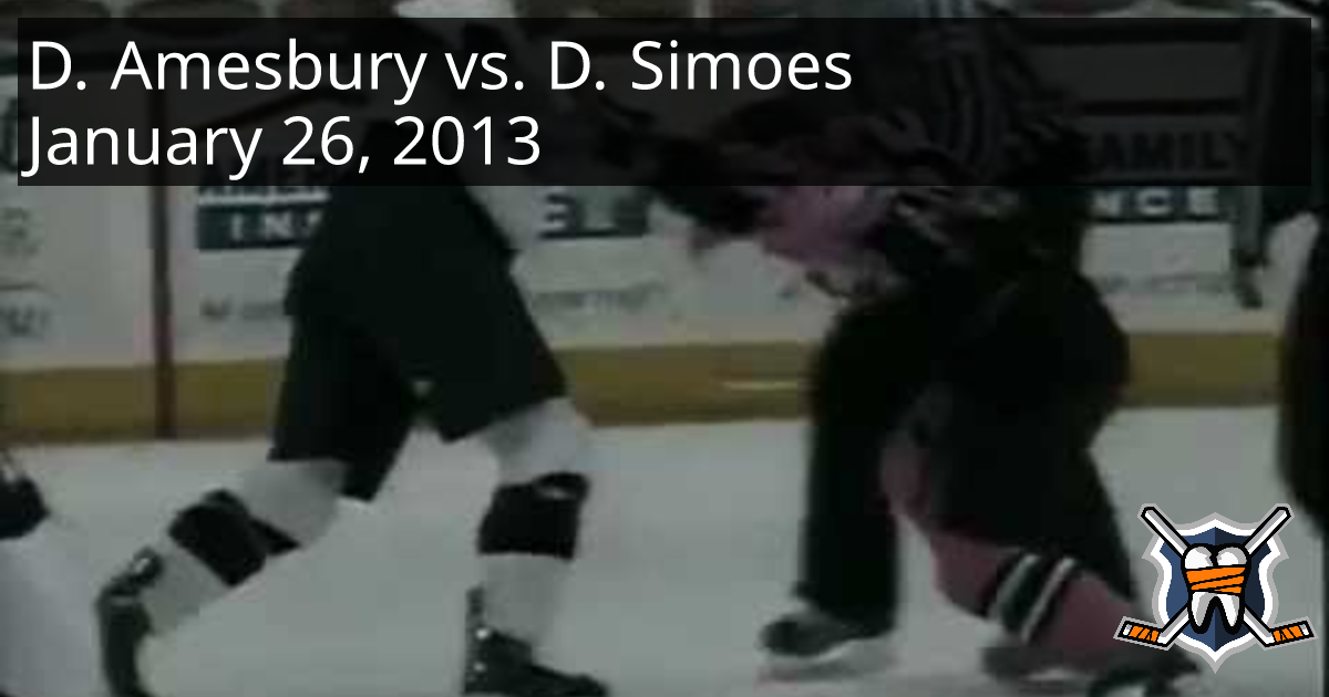 Daniel Amesbury vs. David Simoes, January 26, 2013 - Tulsa Oilers vs ...