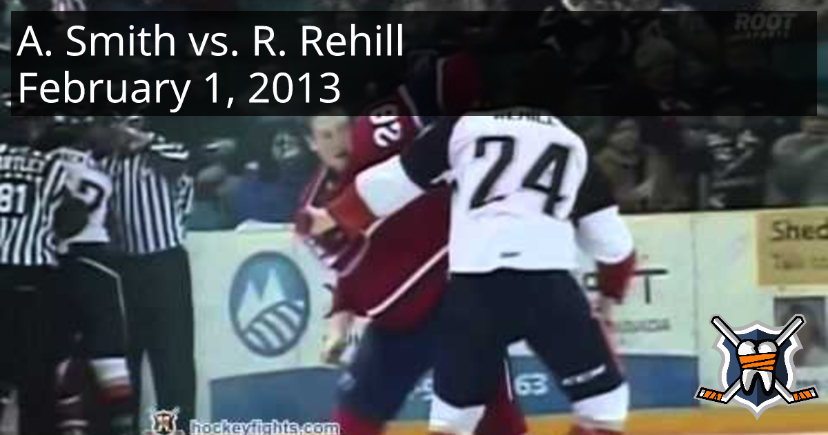 Adam Smith vs. Ryan Rehill, February 1, 2013 - Spokane Chiefs vs ...