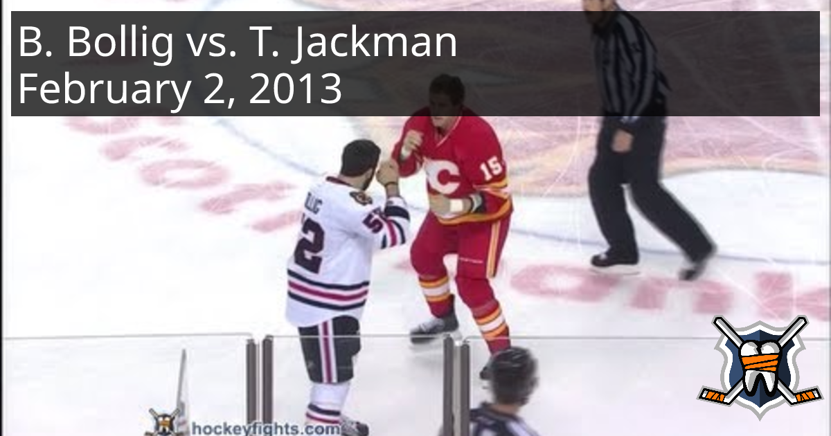 Brandon Bollig vs. Tim Jackman, February 2, 2013 - Chicago Blackhawks ...