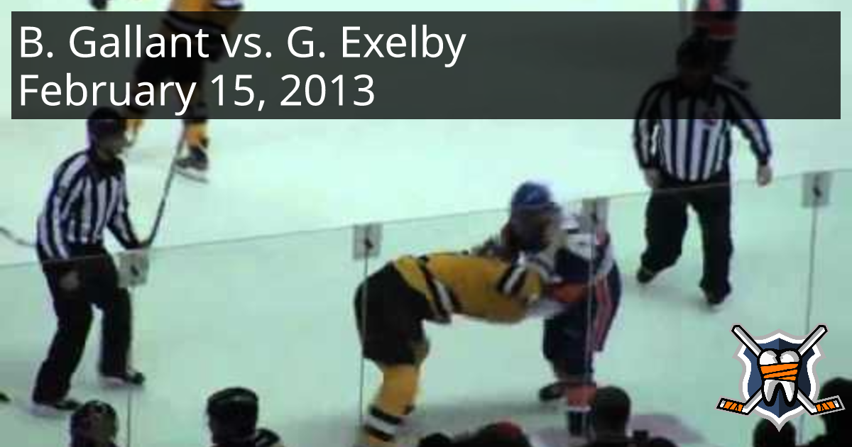 Brett Gallant vs. Garnet Exelby, February 15, 2013 - Bridgeport Sound ...