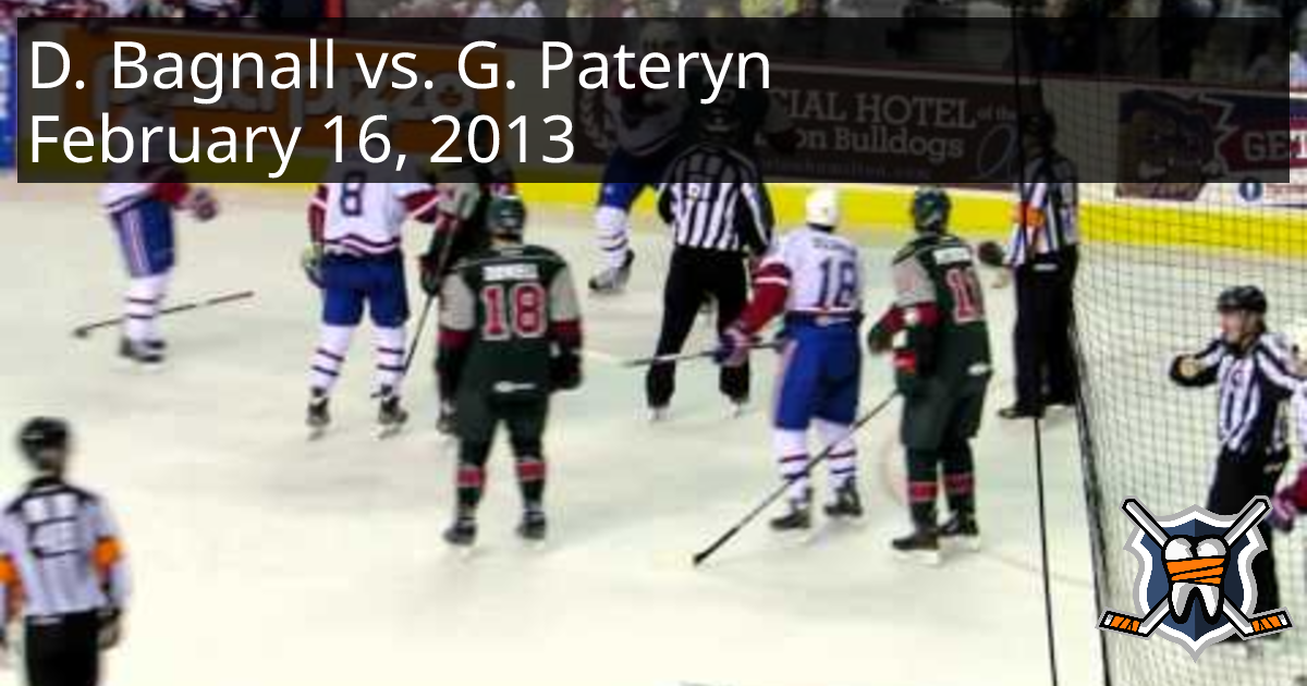 Drew Bagnall vs. Greg Pateryn, February 16, 2013 - Houston Aeros vs ...