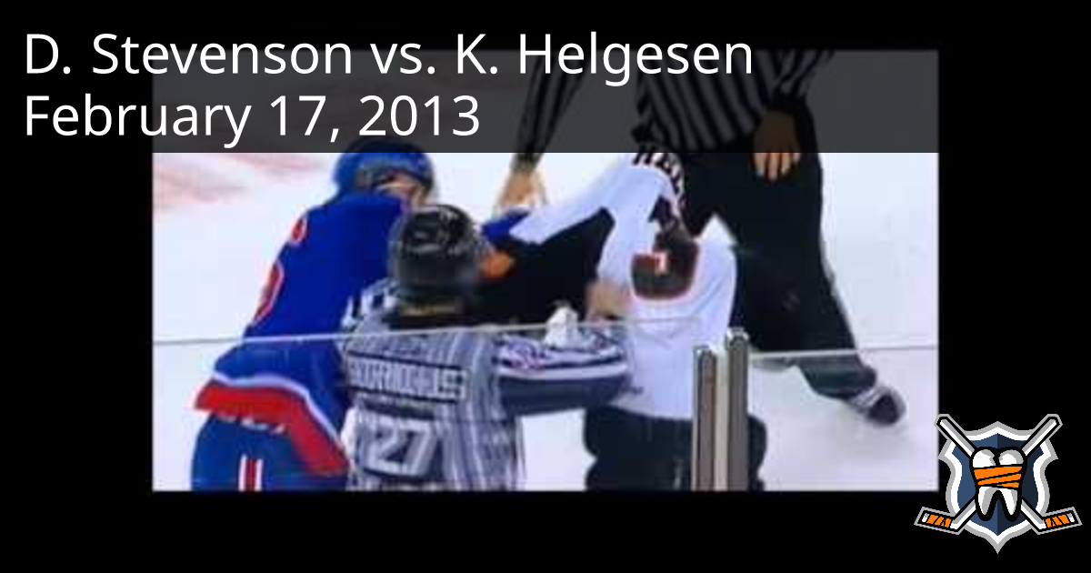 Dyson Stevenson vs. Kenton Helgesen, February 17, 2013 - Regina Pats vs ...