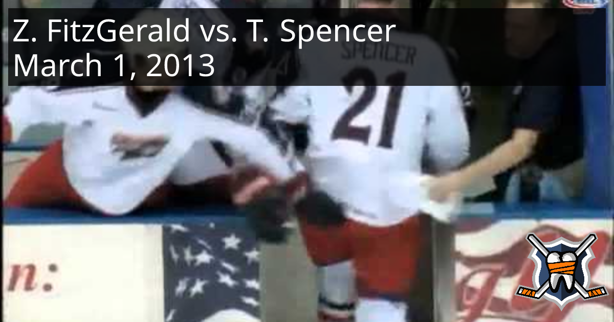Zack FitzGerald vs. Tim Spencer, March 1, 2013 - Lehigh Valley Phantoms ...