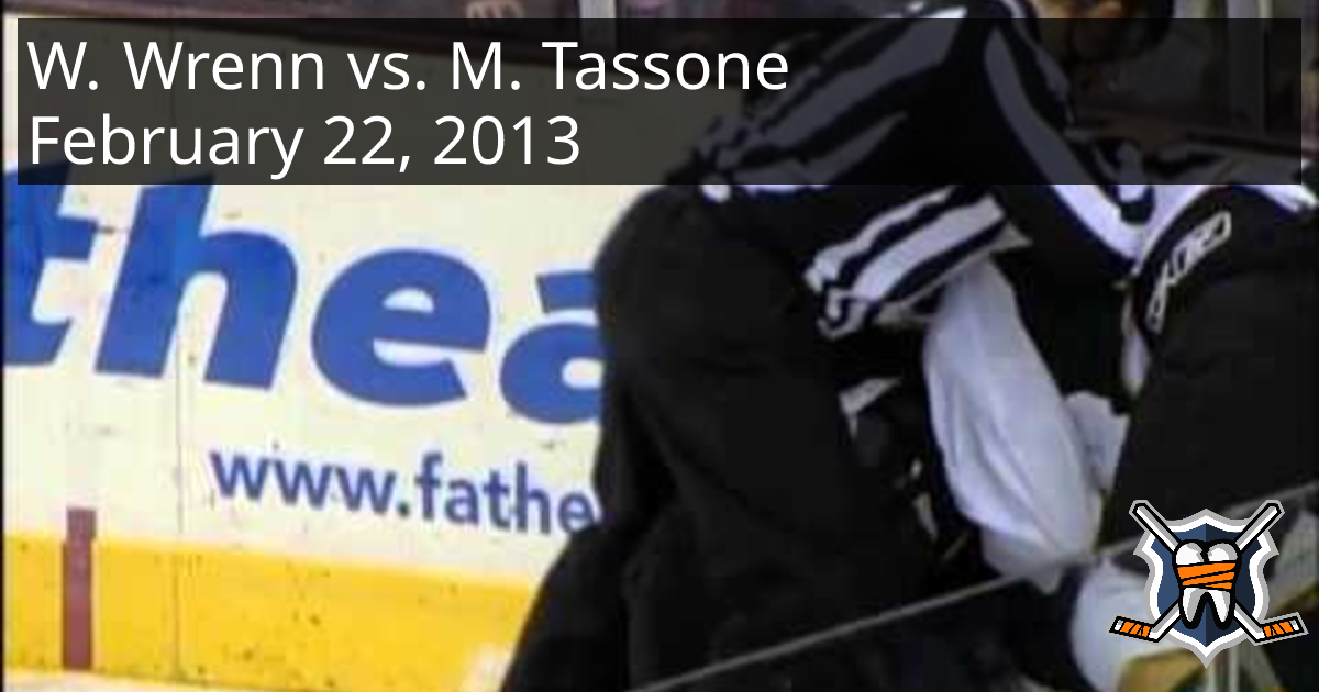 William Wrenn vs. Matt Tassone, February 22, 2013 - Texas Stars vs ...
