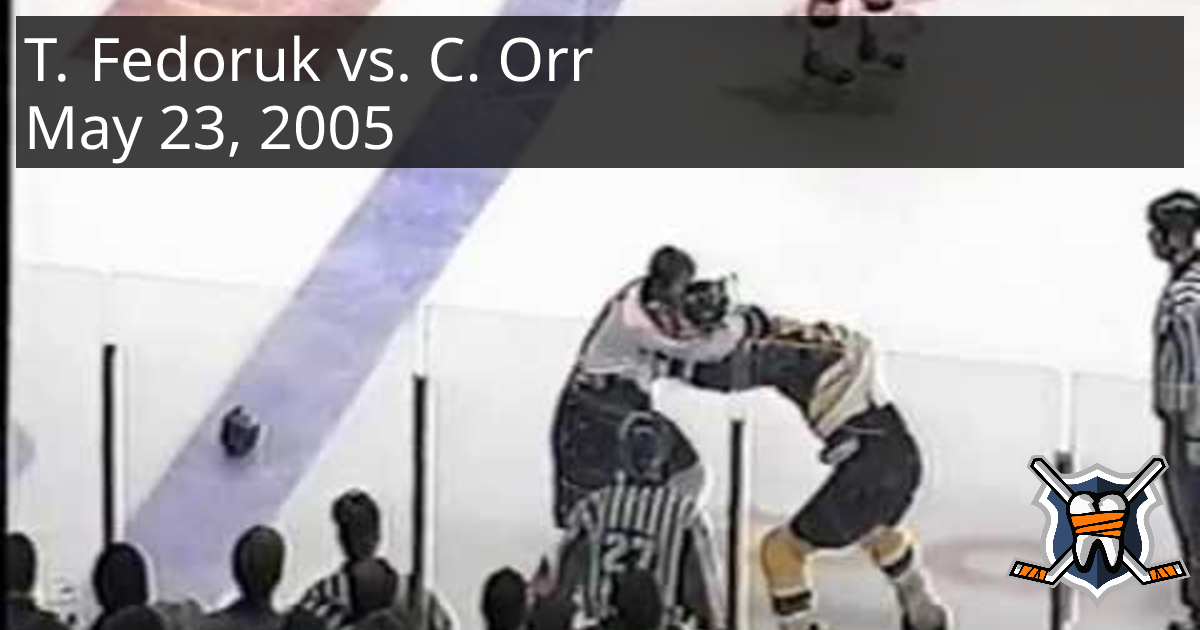 Todd Fedoruk vs. Colton Orr, May 23, 2005 - Lehigh Valley Phantoms vs ...