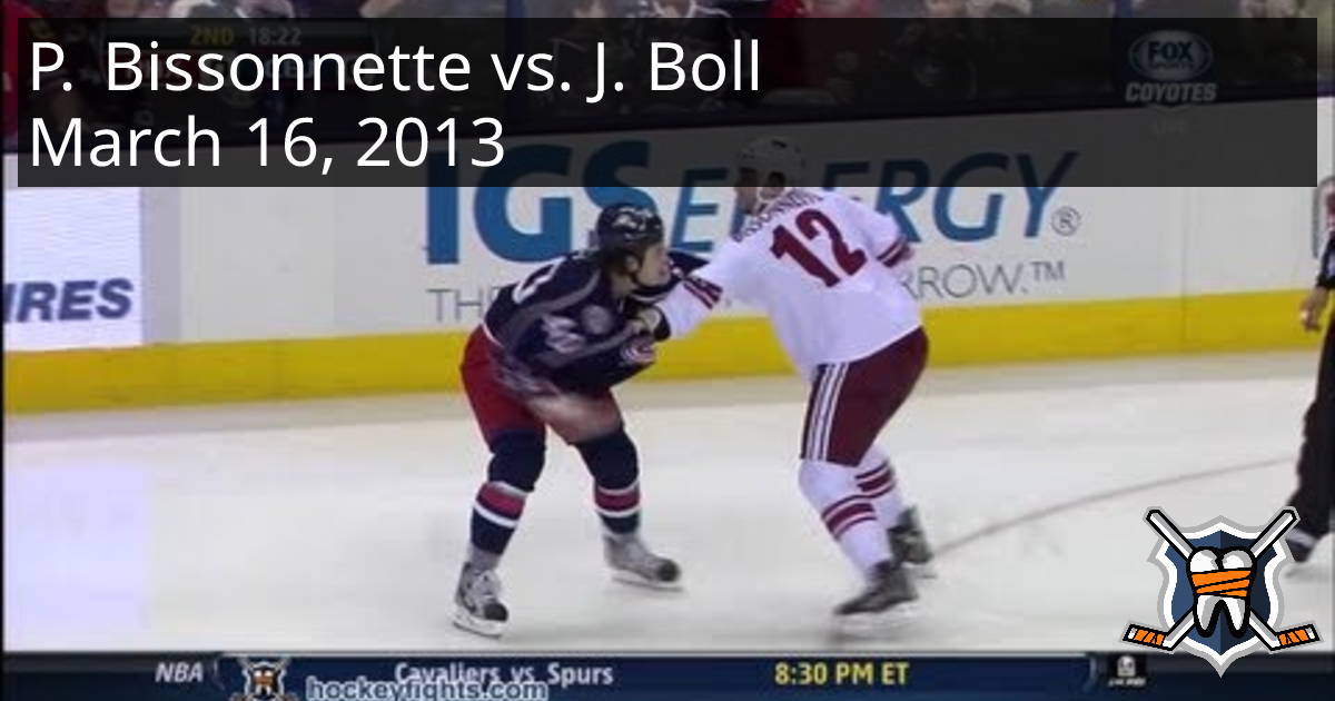 Paul Bissonnette vs. Jared Boll, March 16, 2013 - Arizona Coyotes vs ...