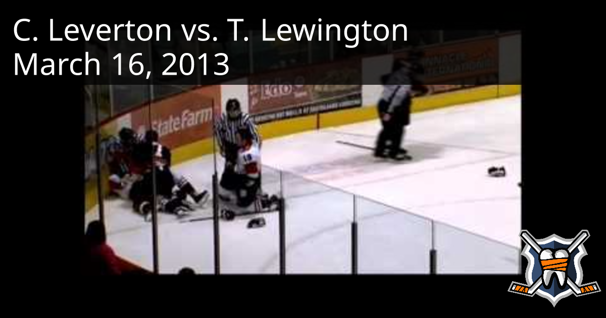 Craig Leverton vs. Tyler Lewington, March 16, 2013 - Lethbridge ...