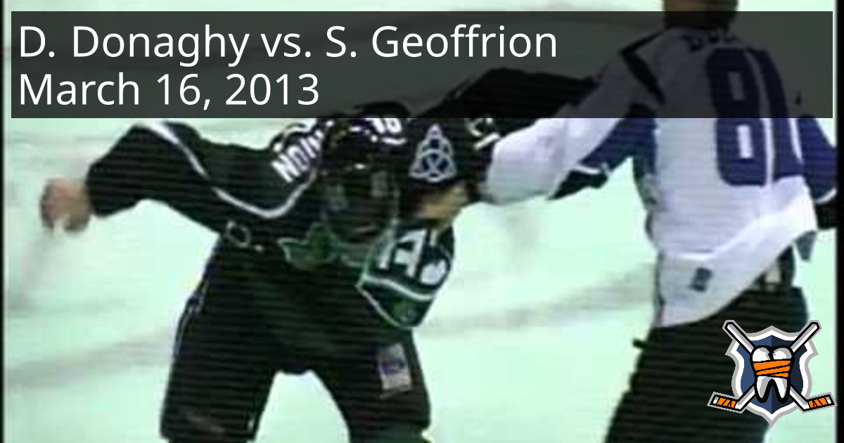 Dustin Donaghy vs. Sebastian Geoffrion, March 16, 2013 - Wichita ...