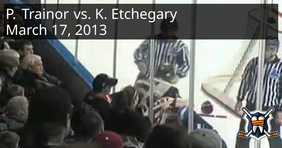 Peter Trainor vs. Kurt Etchegary, March 17, 2013 - Rimouski Océanic vs ...
