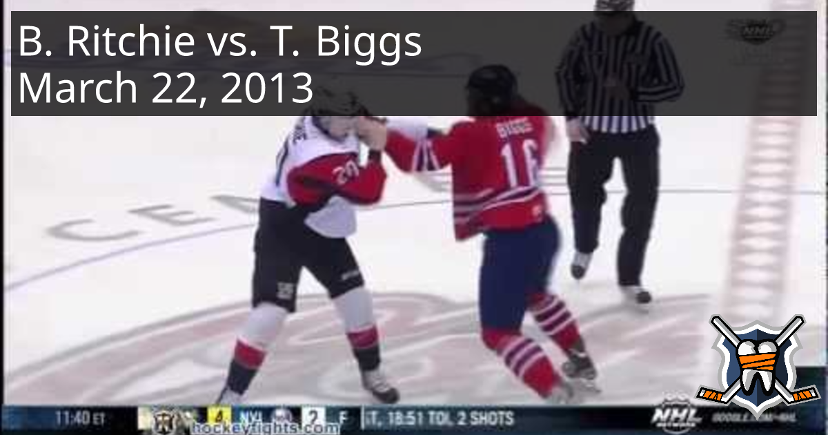 Brett Ritchie vs. Tyler Biggs, March 22, 2013 - Niagara IceDogs vs ...