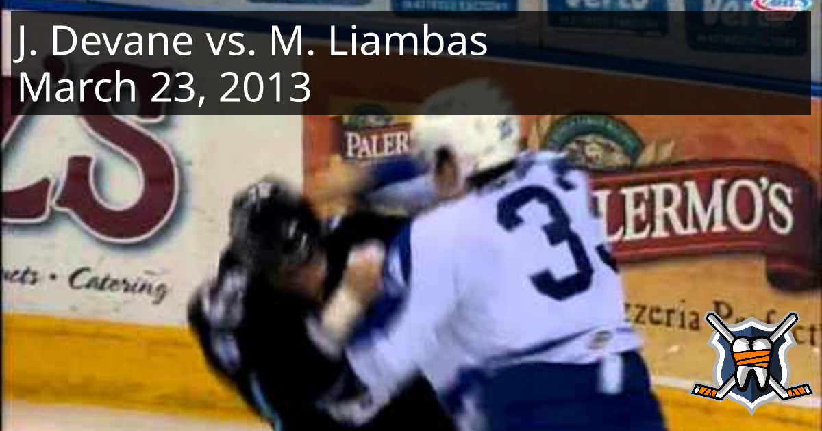 Jamie Devane vs. Mike Liambas, March 23, 2013 - Toronto Marlies vs ...