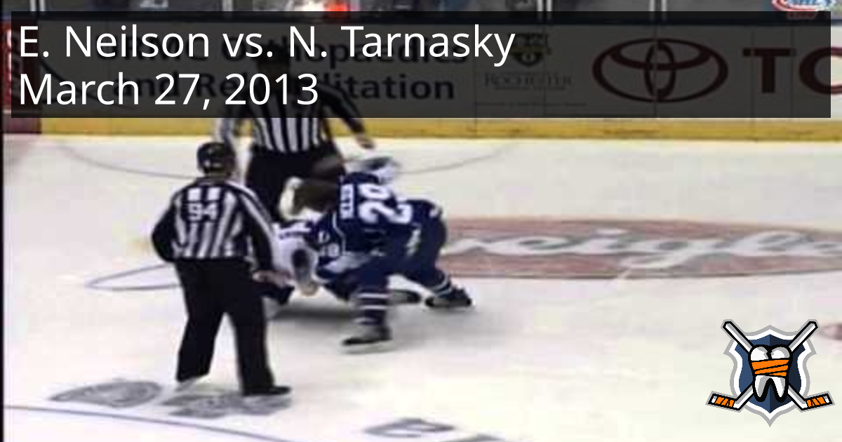 Eric Neilson vs. Nick Tarnasky, March 27, 2013 - Syracuse Crunch vs ...
