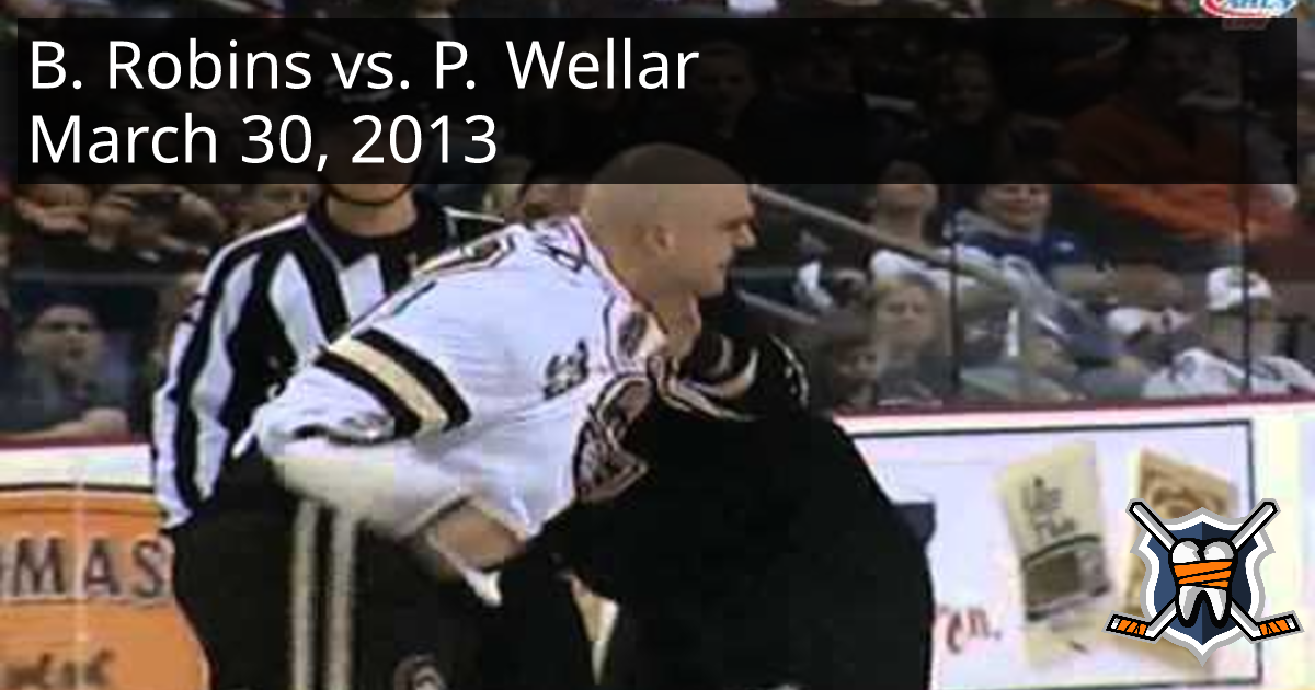 Bobby Robins vs. Patrick Wellar, March 30, 2013 - Providence Bruins vs ...