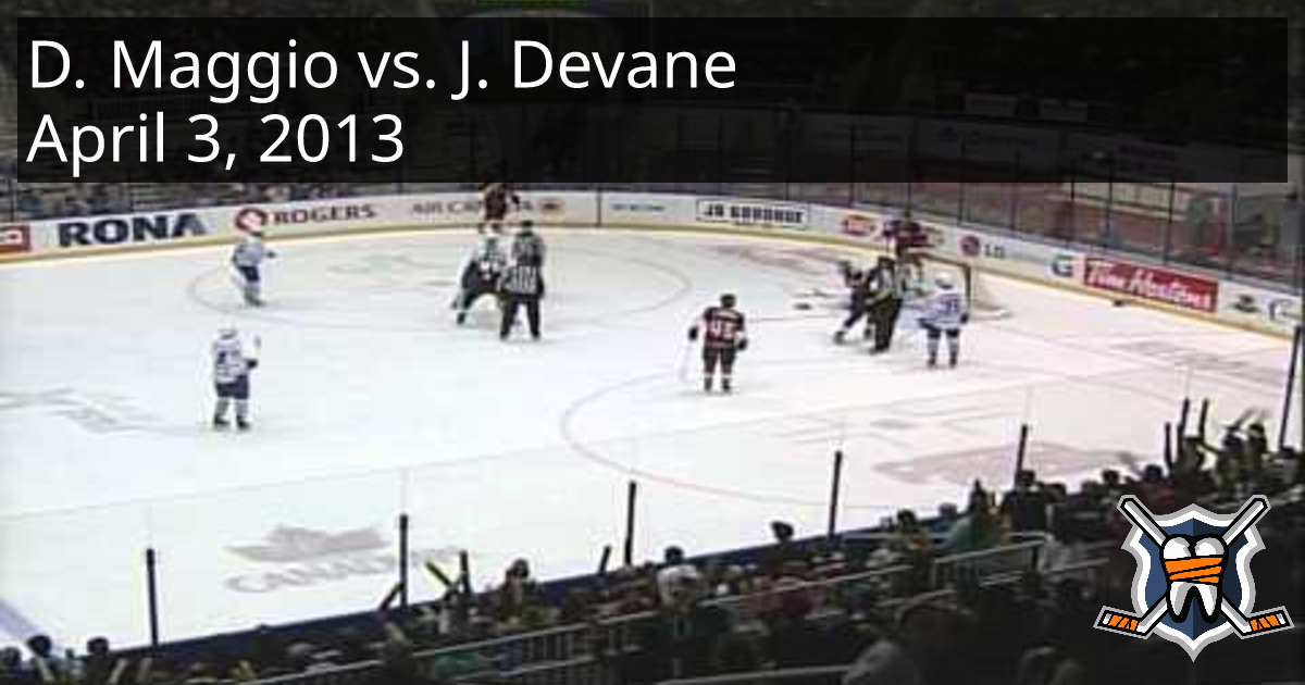 Daniel Maggio vs. Jamie Devane, April 3, 2013 - Cleveland Monsters vs ...