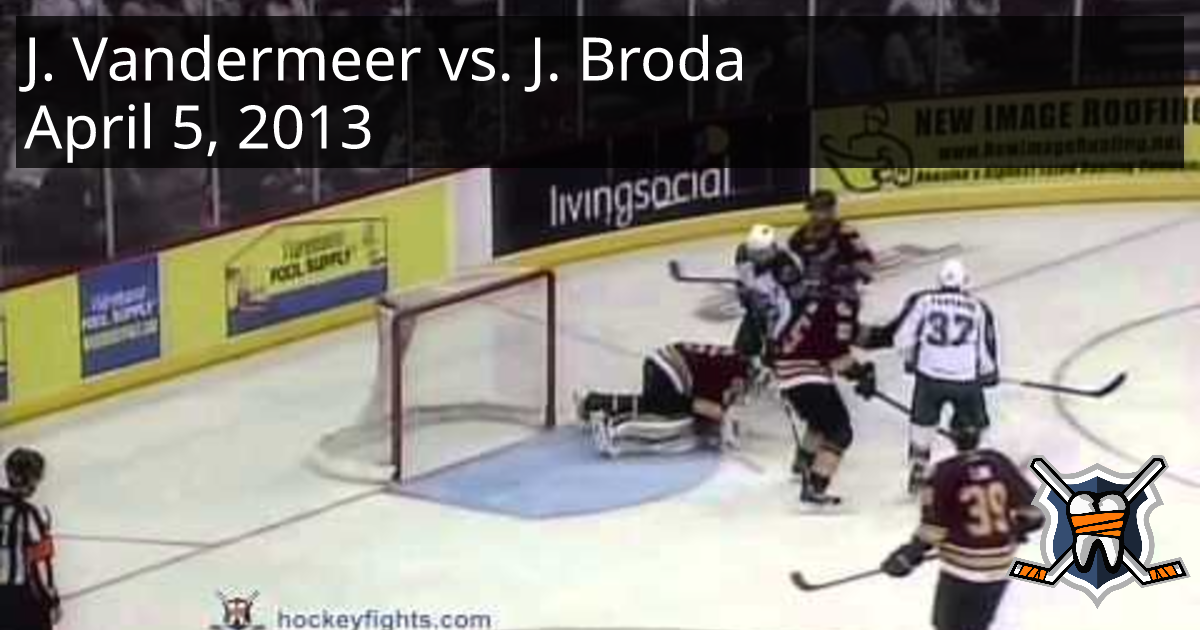Jim Vandermeer vs. Joel Broda, April 5, 2013 - Chicago Wolves vs ...