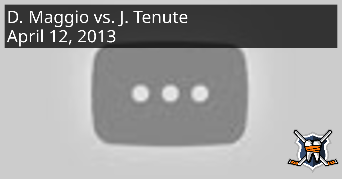 Daniel Maggio vs. Joey Tenute, April 12, 2013 - Cleveland Monsters vs ...