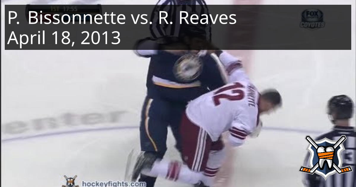 Paul Bissonnette vs. Ryan Reaves, April 18, 2013 - Arizona Coyotes vs ...