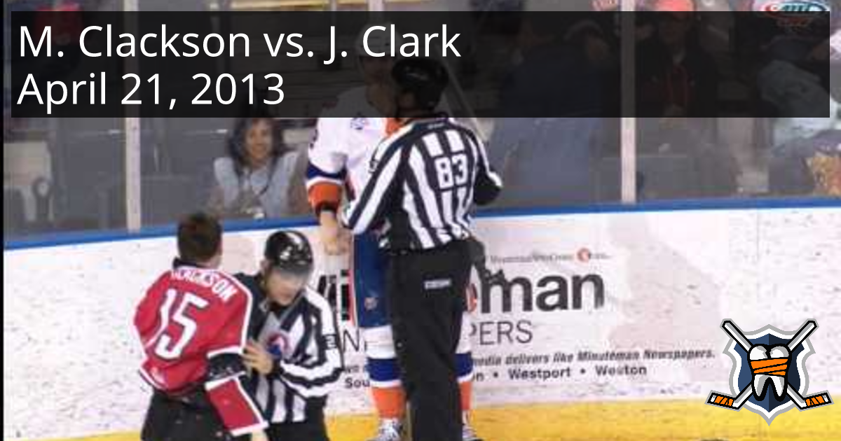Matthew Clackson vs. Jason Clark, April 21, 2013 - Portland Pirates vs ...