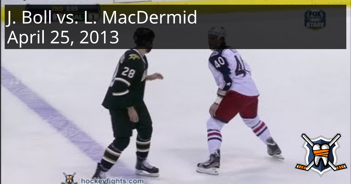 Jared Boll vs. Lane MacDermid, April 25, 2013 - Columbus Blue Jackets ...