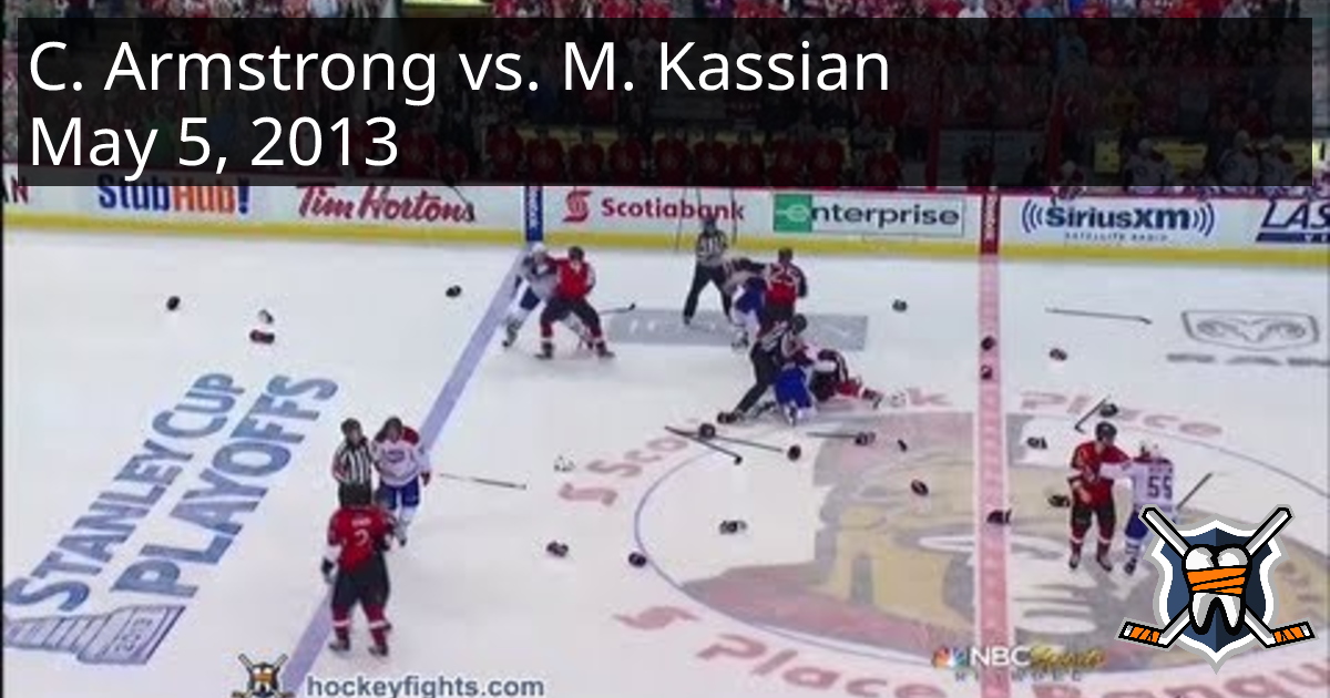 Colby Armstrong vs. Matt Kassian, May 5, 2013 - Montreal Canadiens vs ...