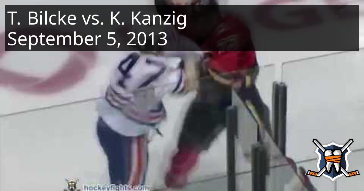Ty Bilcke vs. Keegan Kanzig, September 5, 2013 - Edmonton Oilers vs ...