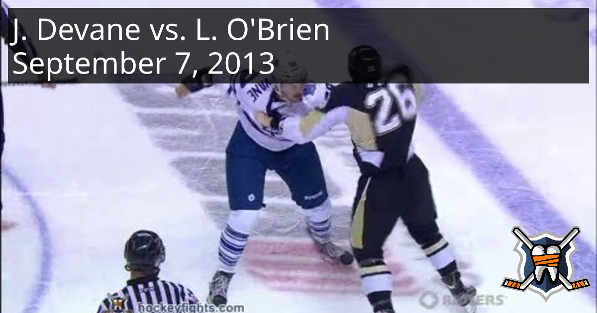 Jamie Devane vs. Liam O'Brien, September 7, 2013 - Toronto Maple Leafs ...