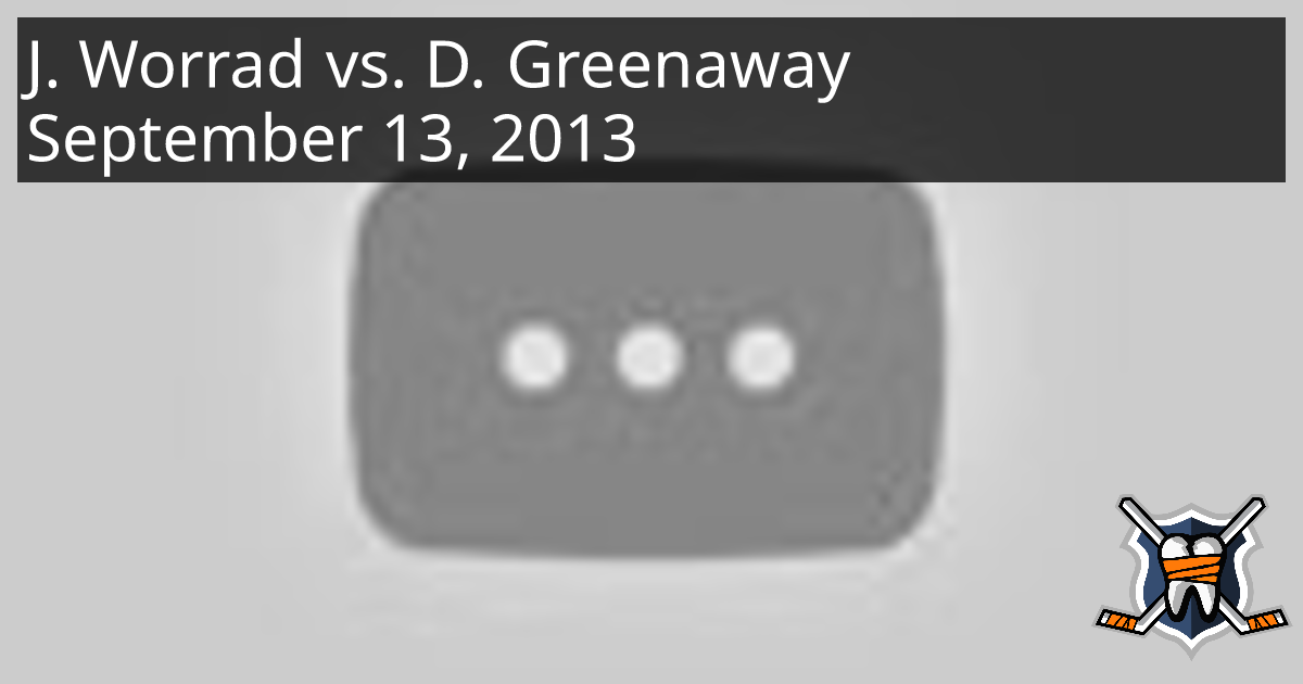 Jake Worrad vs. Darcy Greenaway, September 13, 2013 - Belleville Bulls ...
