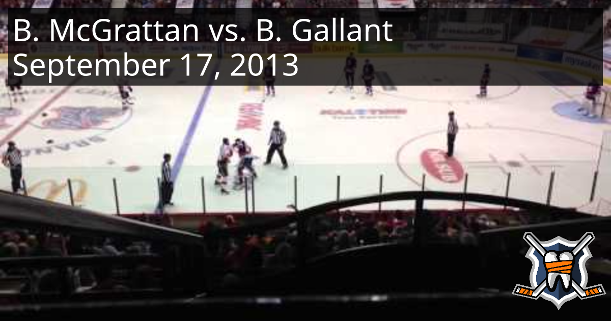 Brian McGrattan vs. Brett Gallant, September 17, 2013 - Calgary Flames ...
