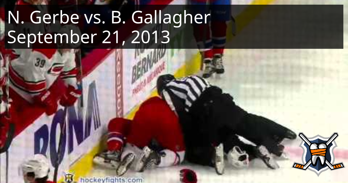Nathan Gerbe vs. Brendan Gallagher, September 21, 2013 - Carolina ...