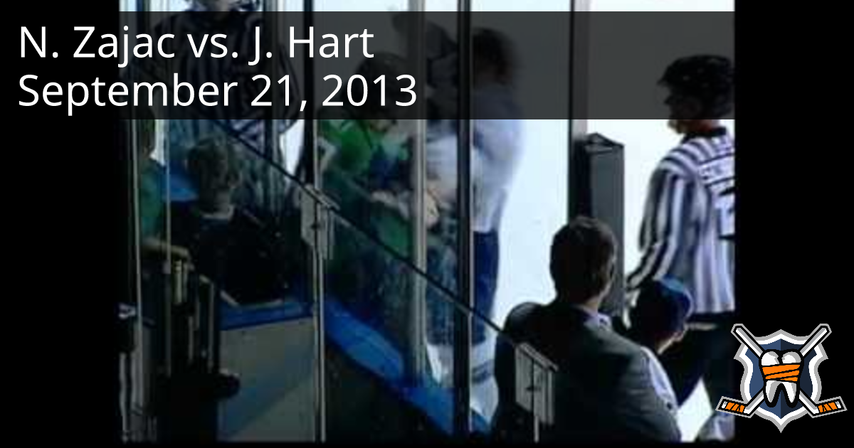 Nick Zajac vs. Jayden Hart, September 21, 2013 - Saskatoon Blades vs ...