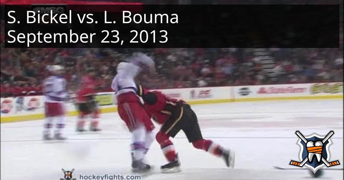 Stu Bickel vs. Lance Bouma, September 23, 2013 - New York Rangers vs ...