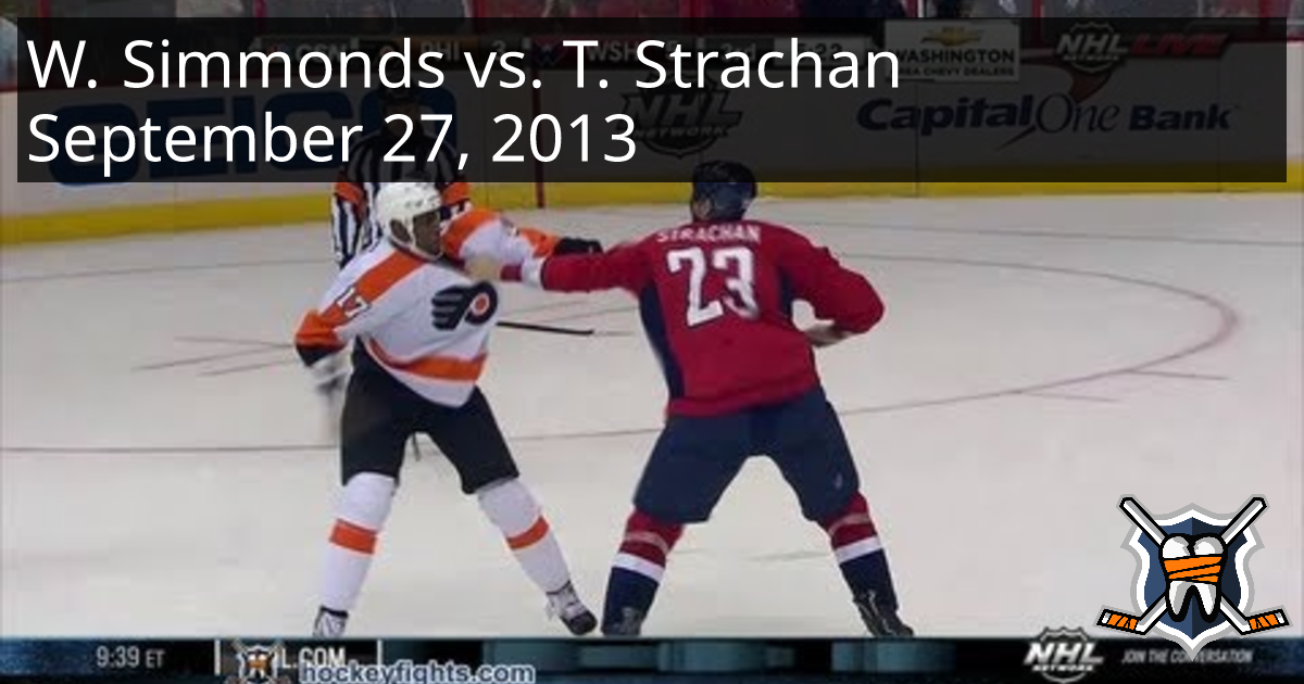 Wayne Simmonds vs. Tyson Strachan, September 27, 2013 - Philadelphia ...