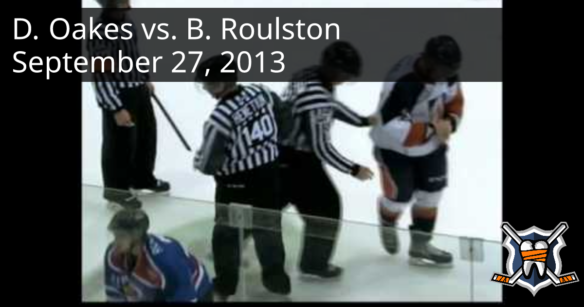 Devin Oakes vs. Brett Roulston, September 27, 2013 - Kamloops Blazers ...