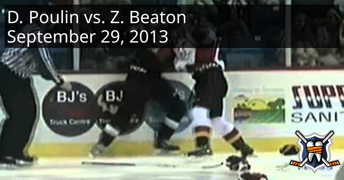 Dominic Poulin vs. Zach Beaton, September 29, 2013 - Baie-Comeau ...
